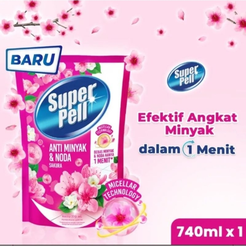 Jual Super Pell Pembersih Lantai 740mL | Shopee Indonesia