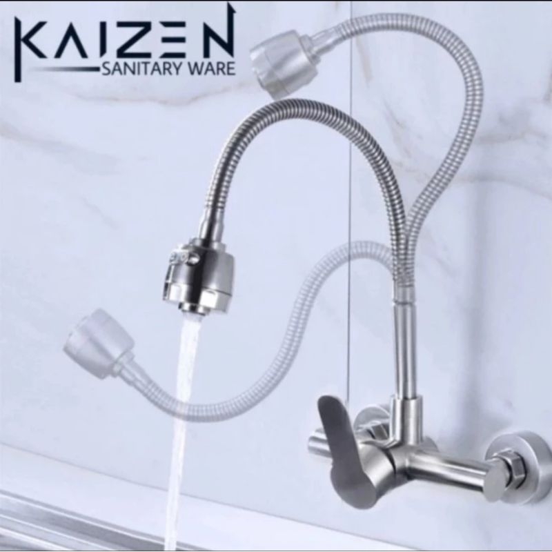 Jual Kran Kitchen Sink Dinding Tembok Stainless Sus 304/Kran Dinding ...