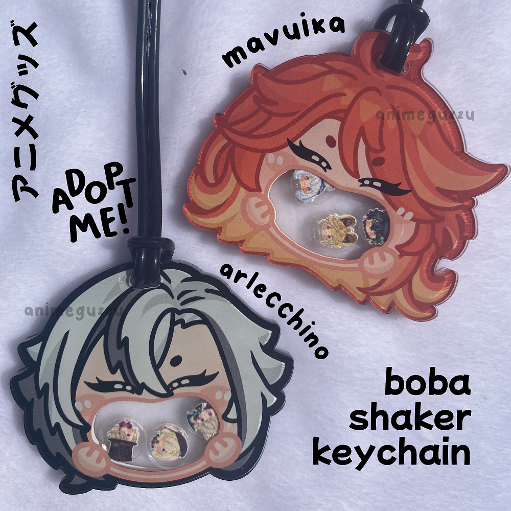 Jual ANIMEGUZZU ARLECCHNO MAVUIKA GENSHIN IMPACT BOBA SHAKER KEYCHAIN ...