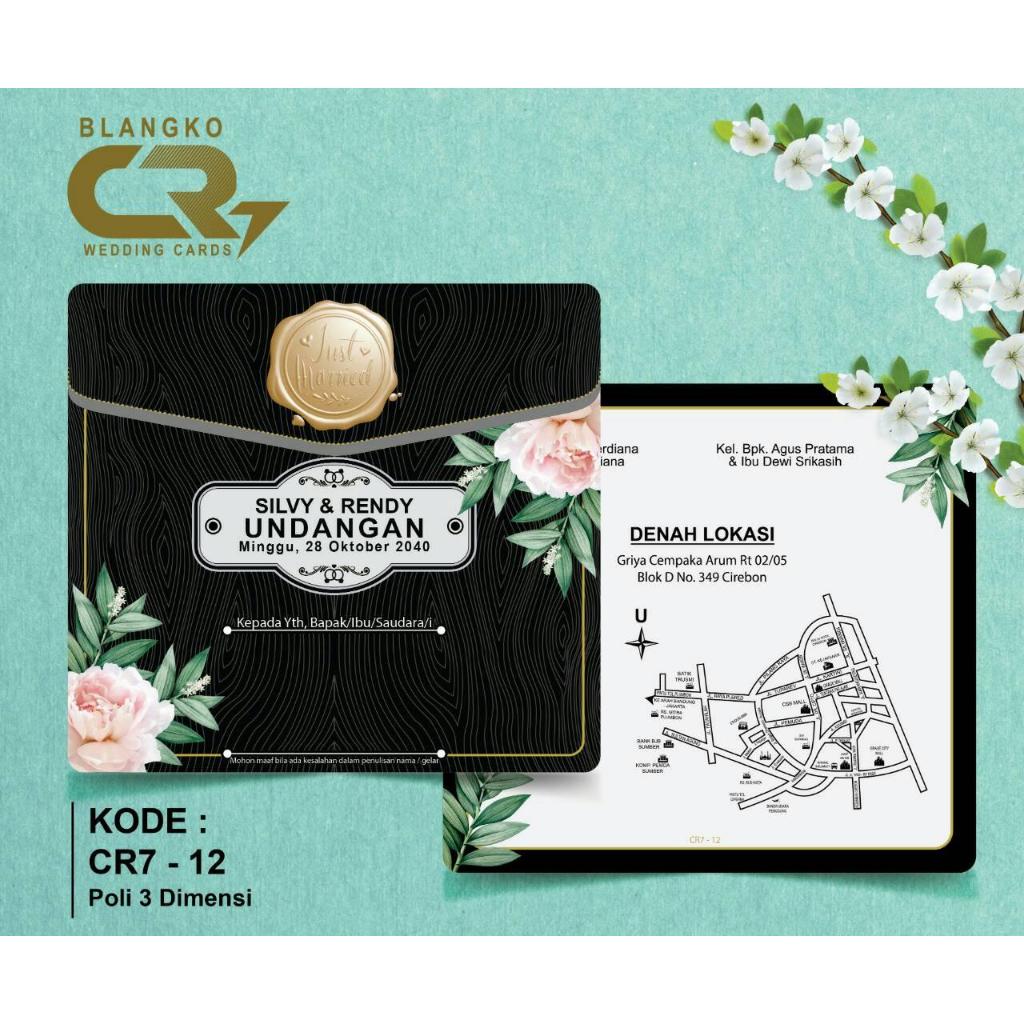 Jual FLASH SALE | CR7 12| Per Pack (isi 100 pcs) | Blangko Undangan ...