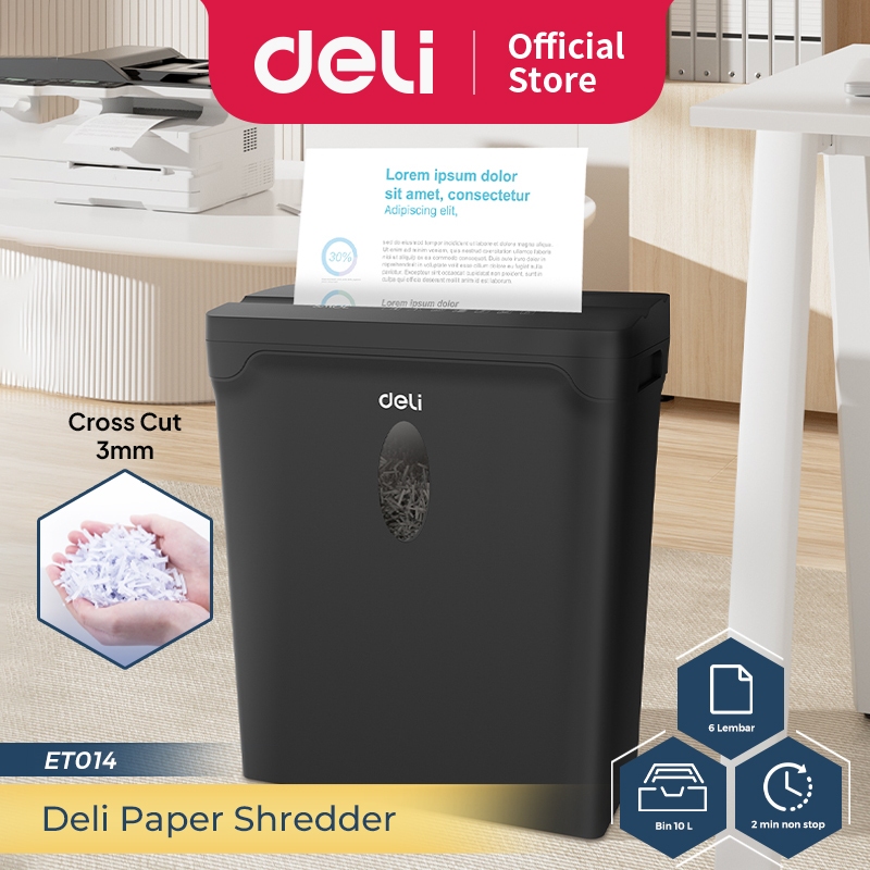 Jual Deli Mesin Penghancur Kertas / Paper Shredder Cross Cut Kapasitas ...