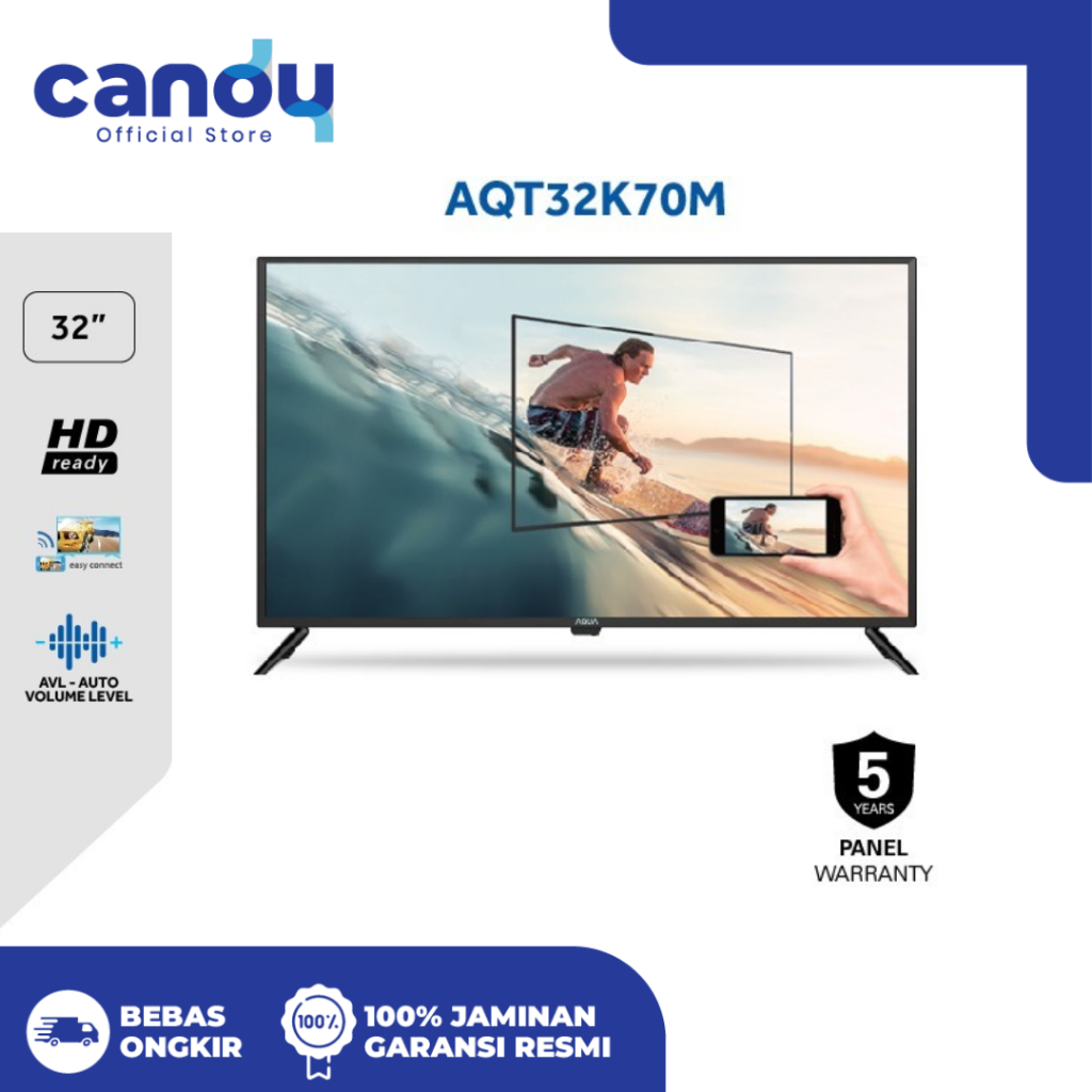 Jual AQUA TV 32Inch Elektronik TV Digital AQT32K70M 32 Inch HD | Shopee ...