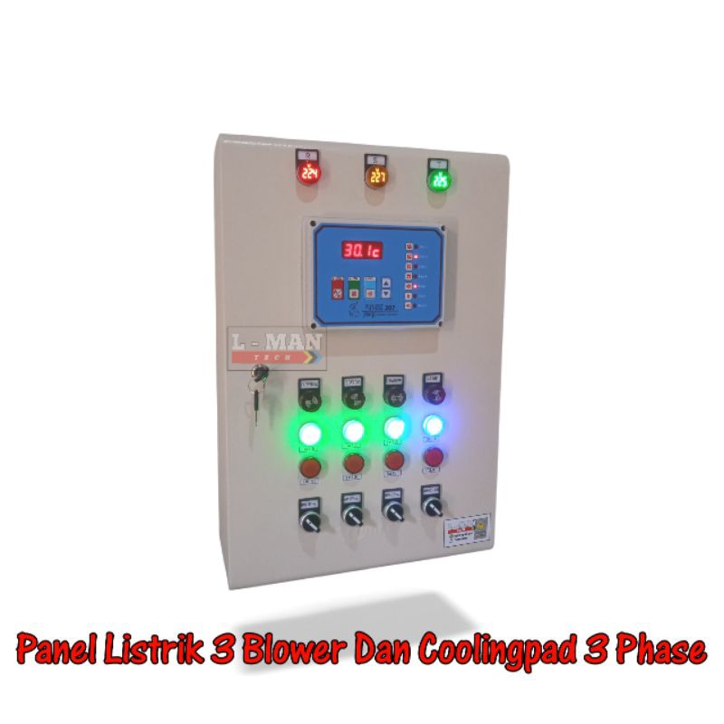 Jual Panel Listrik kandang Close 3 blower dan coolingpad Listrik 3 ...