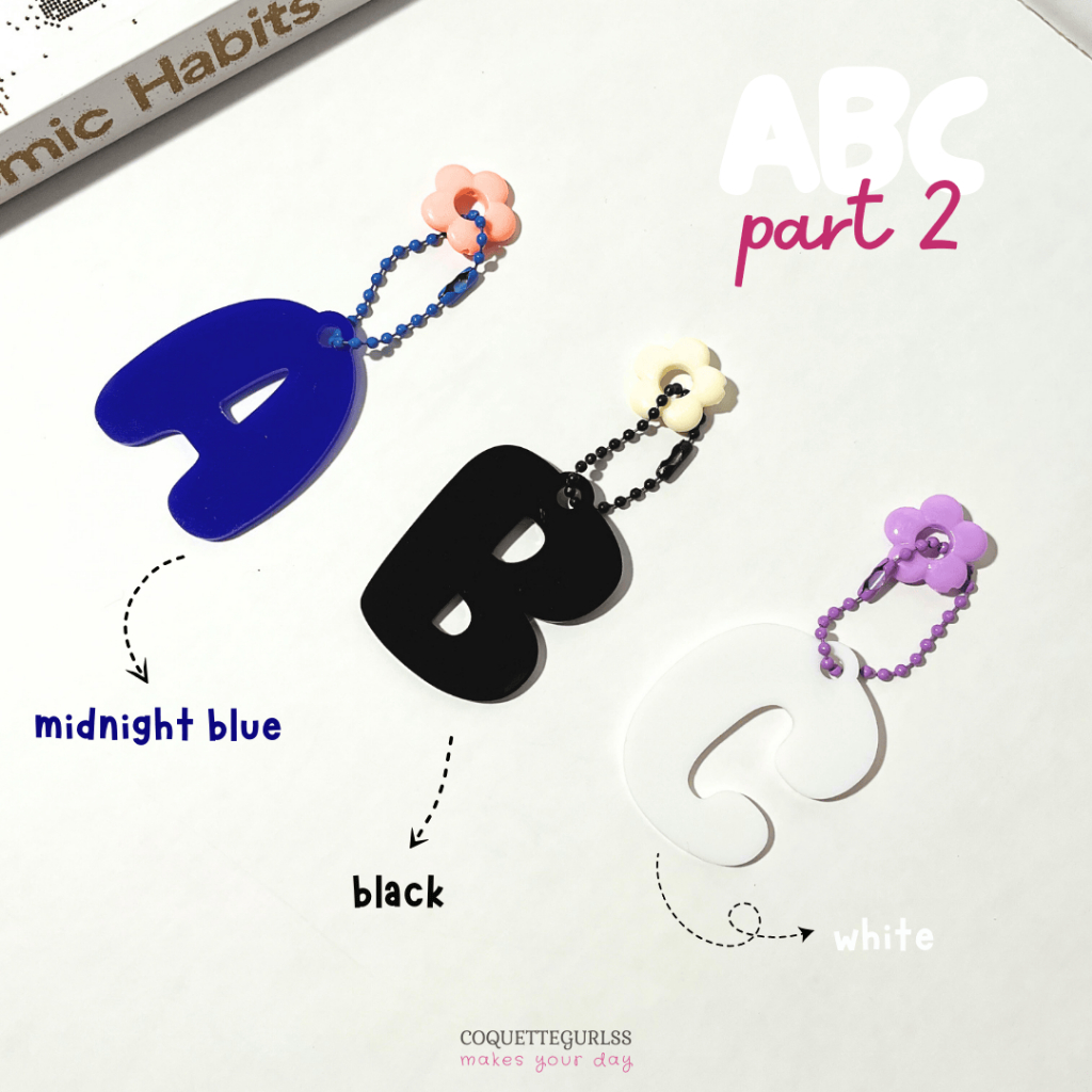 Jual Coquettegurlss - Gantungan Huruf Inisial akrilik ABC Simpel ...