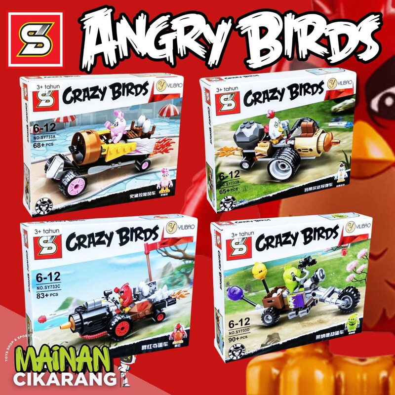 Jual SHENG YUAN BRICK ANGRY BIRDS CAR BRICK SY733 A - BRICK MAINAN ...