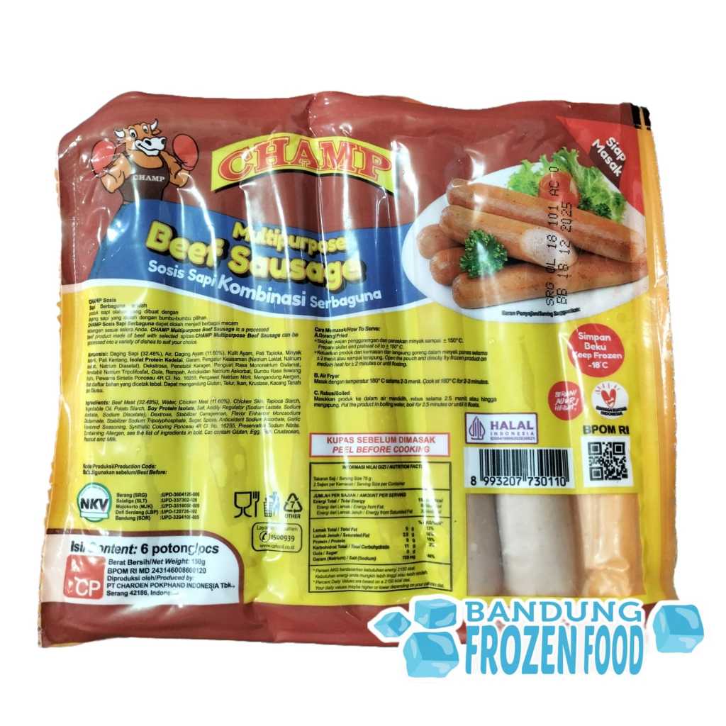 Jual CHAMP BEEF SAUSAGE 150G | Shopee Indonesia
