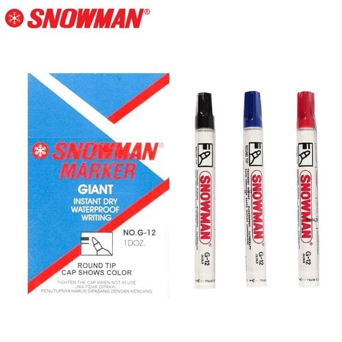 Jual SPIDOL PERMANEN / PERMANENT MARKER SNOWMAN G-12 ECER | Shopee ...