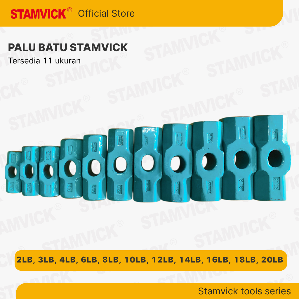 Jual Kepala Palu Batu / Bodem / Martil Tanpa Gagang Stamvick Ukuran 2 ...