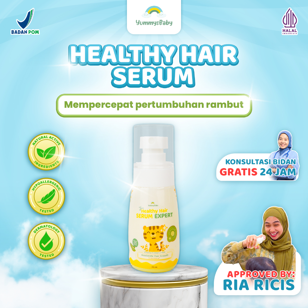Jual YummysBaby - Serum Penumbuh Rambut Bayi 70ml | Nutrisi Lebih ...