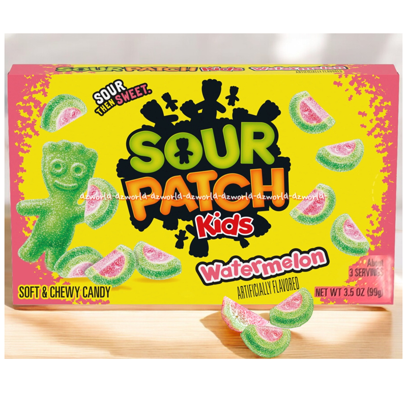 Jual Sour Patch Kids Watermelon 99gr Soft & Chewy Candy Permen Lunak ...