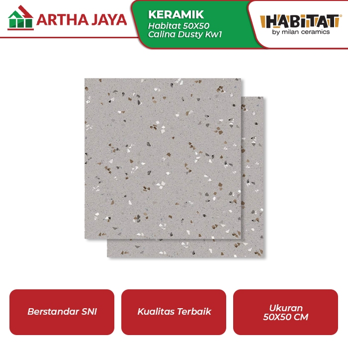 Jual HABITAT Keramik Lantai 50X50 Calina Dusty KW1 | Shopee Indonesia