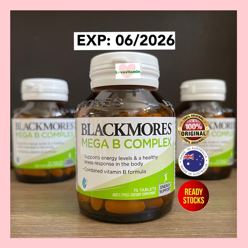 Jual Blackmores Mega B Complex 75 Tablets | Shopee Indonesia