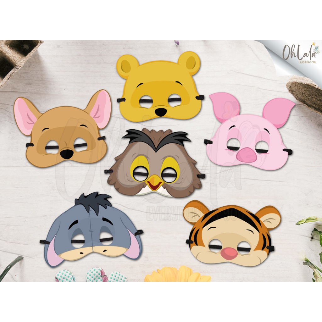 Jual Winnie The Pooh Topeng Karakter Anak / Party Mask Beruang Madu ...