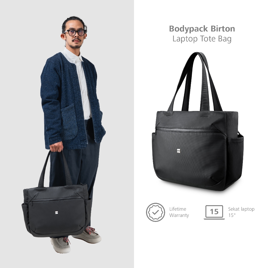 Jual Bodypack Birton Regular Tote Bag 15 Inch Tas Jinjing Kuliah ...