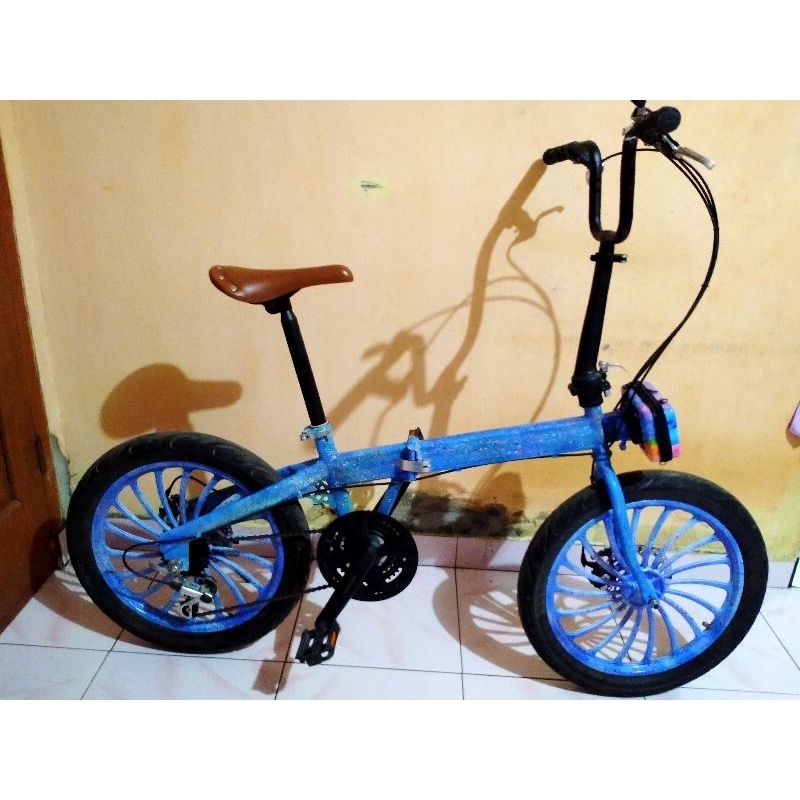 Jual sepeda lipat custom ukuran 20 ban jumbo | Shopee Indonesia