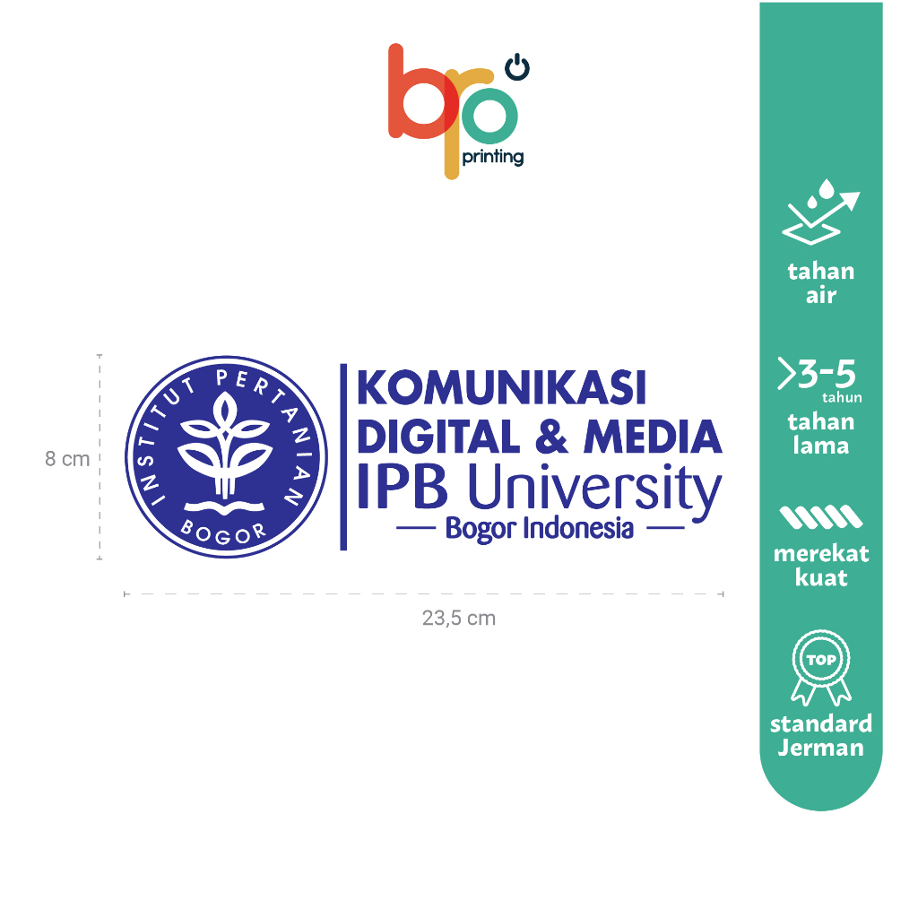 Jual STIKER CUTTING IPB KOMUNIKASI DIGITAL DAN MEDIA INSTITUT PERTANIAN ...