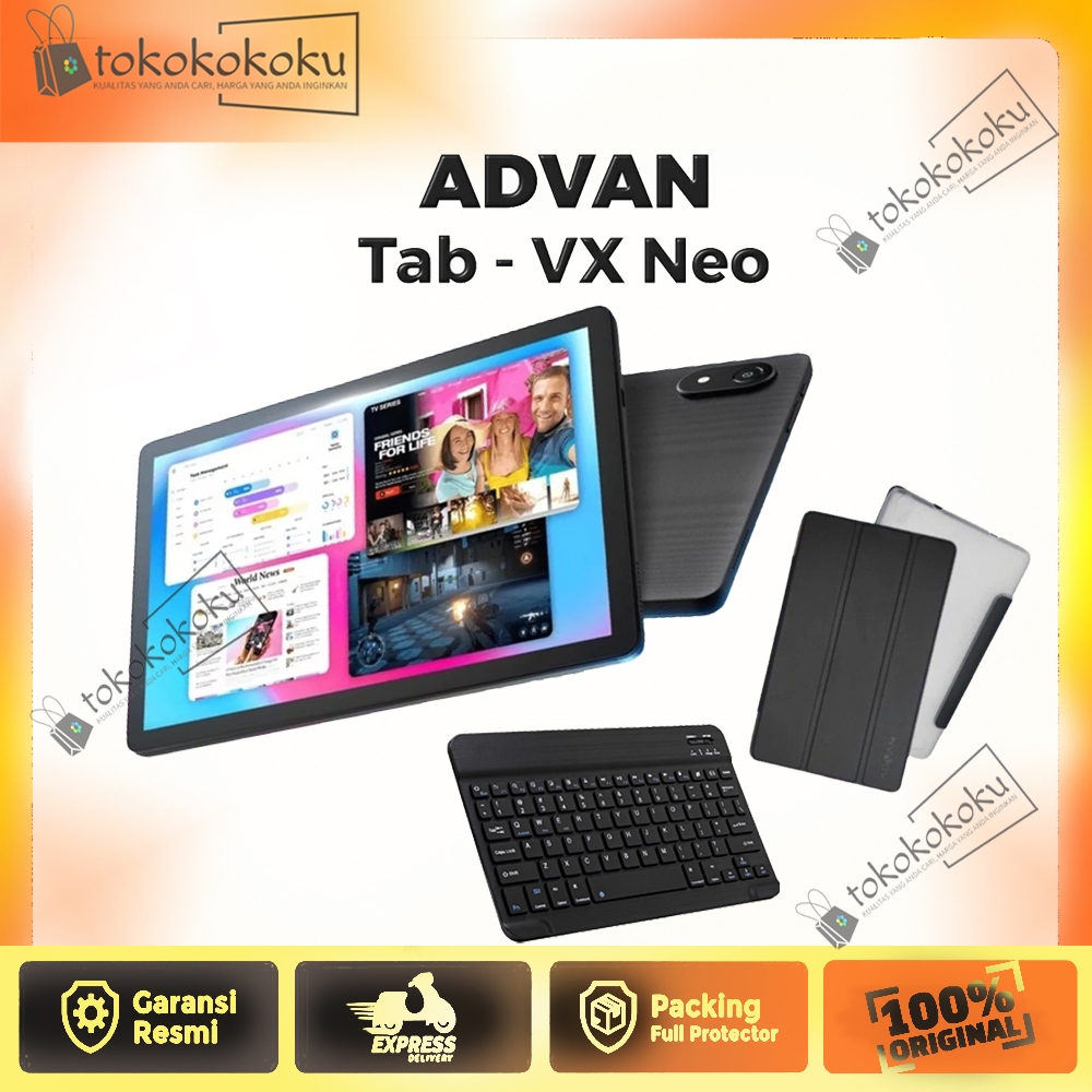 Jual Advan Tab VX Neo 4/128 (4GB/128GB) 10.1" IPS Screen , Tablet 10 inch, Android 14, Baterai ...