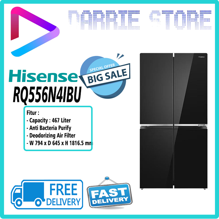 Jual HISENSE RQ556N4IBU KULKAS 4 PINTU KULKAS MULTI DOOR RQ556 RQ556N4 ...