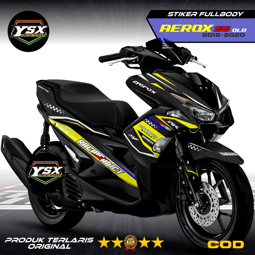 Jual Stiker Yamaha Aerox Old 155 - Sticker fullbody Desain Monster RR ...