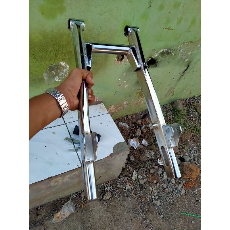 Jual swing arm CB model K2R/W175 bahan besi tebal set stelan rantai ...