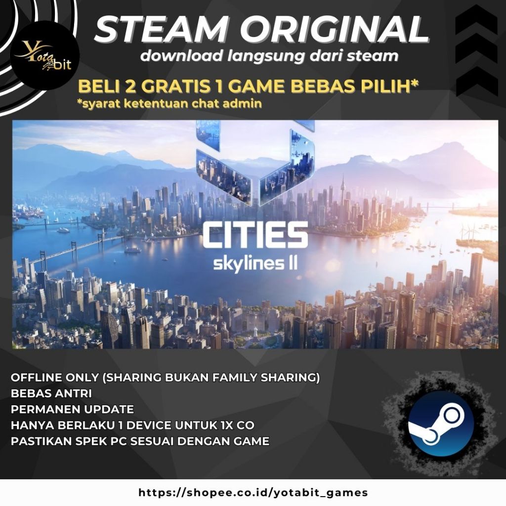 Jual Cities: Skylines II PC Sharing Original Offline | Shopee Indonesia