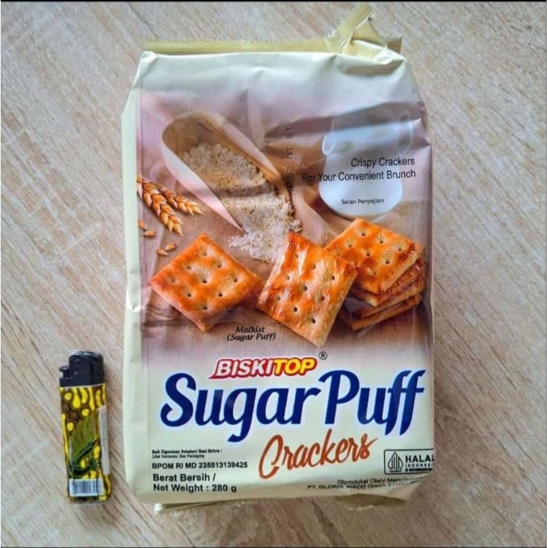 Jual Biskitop Sugar Puff Crackers 280gr (1 dus isi 12 pack) | Shopee ...