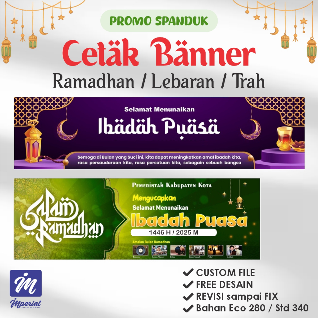 Jual [TEBAL 340 GRAM, FREE DESIGN] Cetak Spanduk / Banner / Backdrop ...