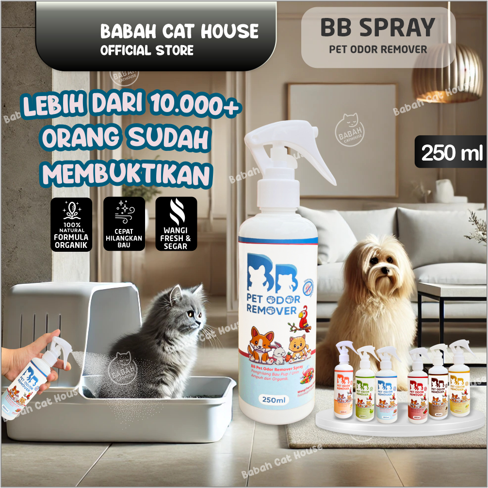 Jual BB SPRAY Penghilang Bau Kotoran Kucing Pet Odor Remover Parfum ...