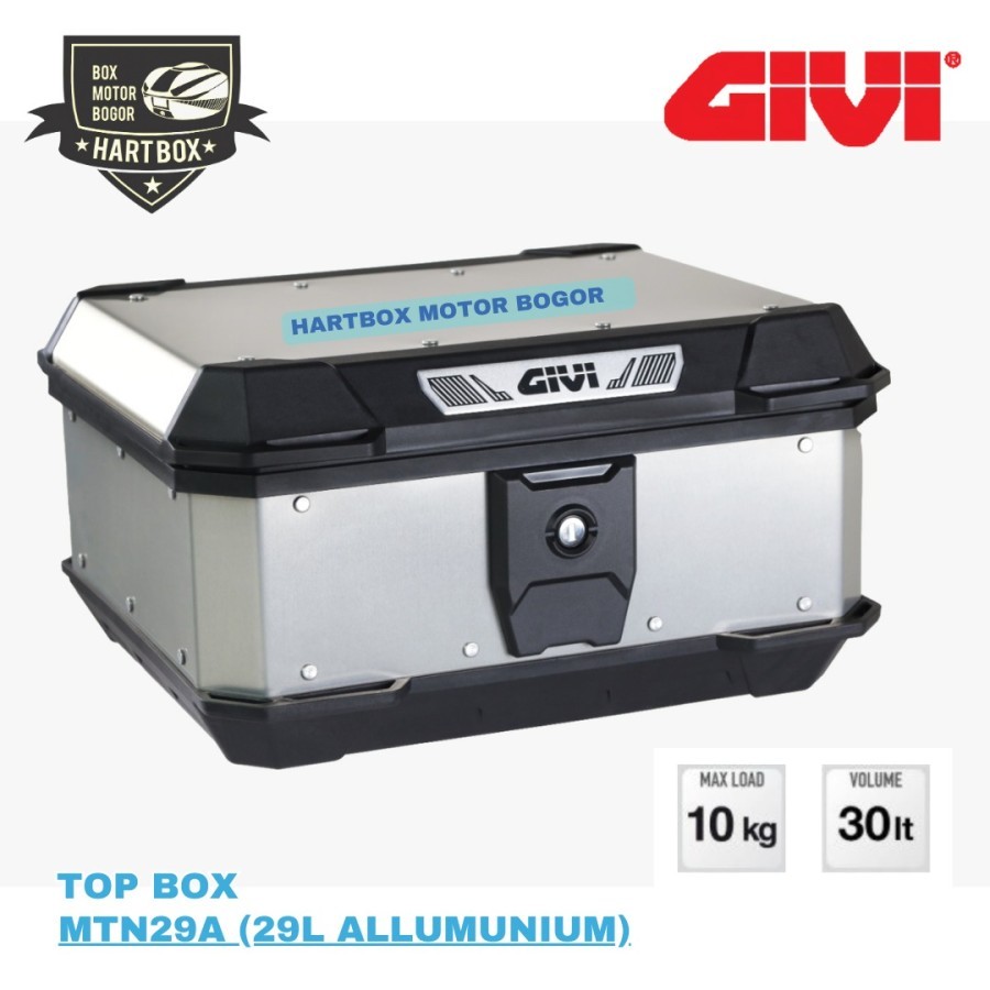 Jual BOX MOTOR PANNIER IMPORT MTN29A (29L Allumunium) GIVI NATURAL ...
