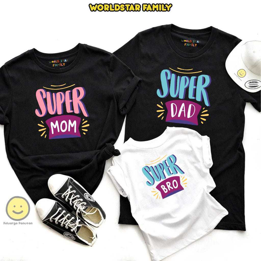 Jual WSF KAOS KELUARGA SUPER Kaos Sablon Couple Kaos Couple Pasangan ...