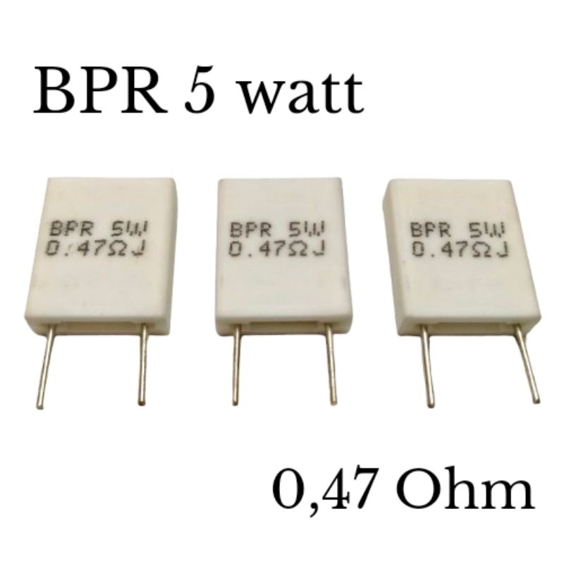 Jual Resistor BPR 5watt 0,47 Ohm isi 50bj | Shopee Indonesia