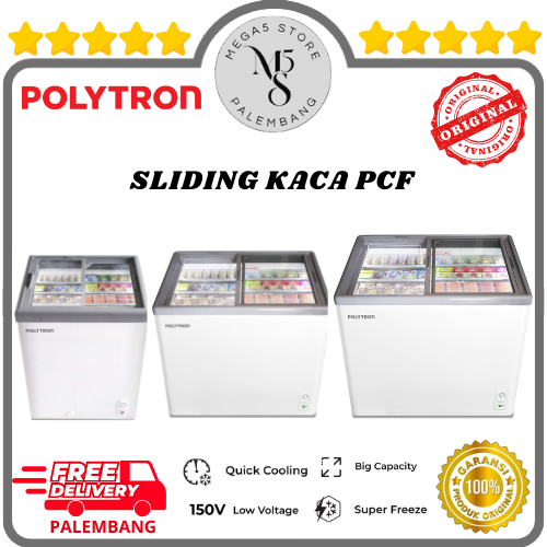 Jual Chest Freezer Polytron PCF129 /PCF229 / PCF329 Freezer Box Kaca ...