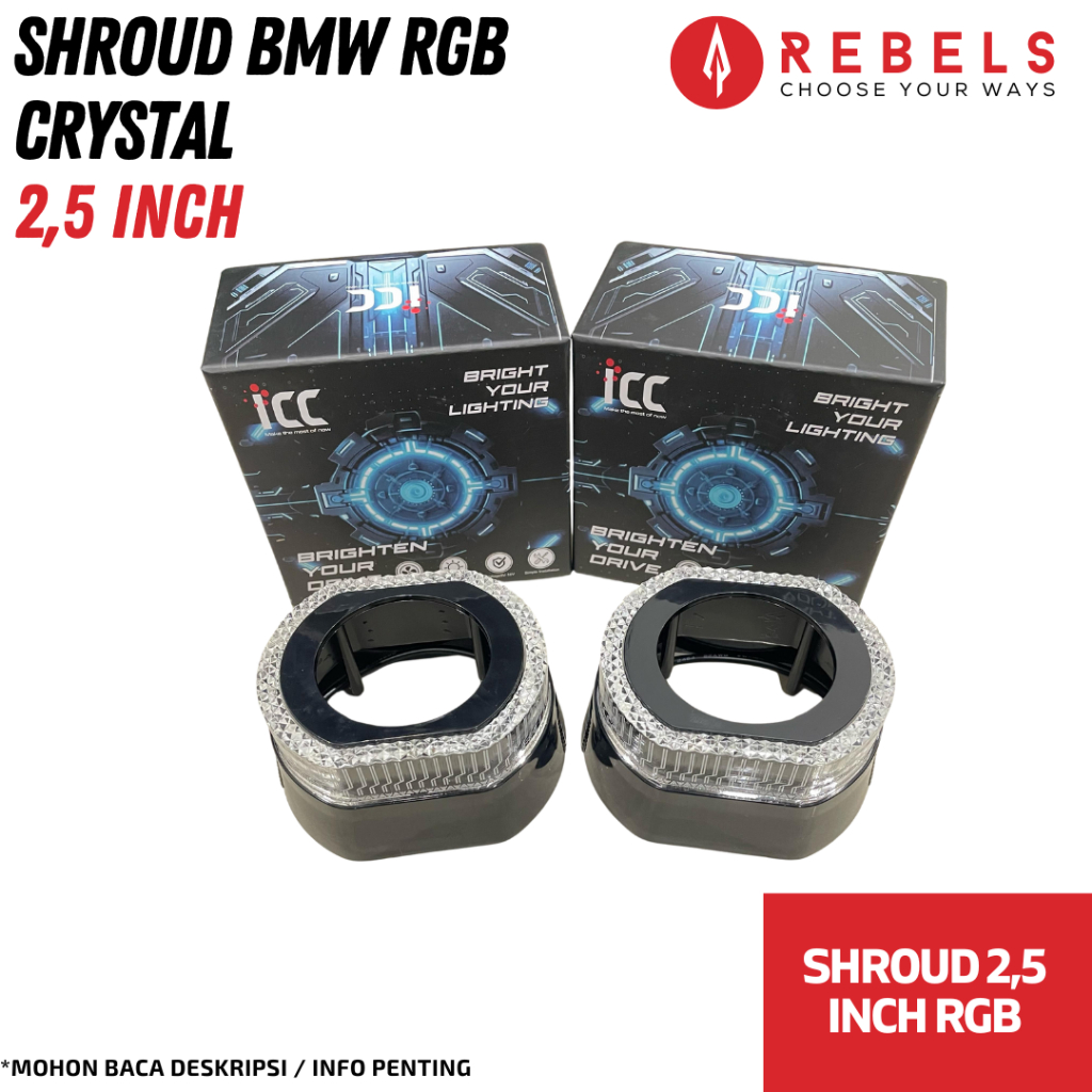 Jual Shroud RGB ICC 5D Glory Crystal 2.5 Inch BMW Bluetooth App Ready ...