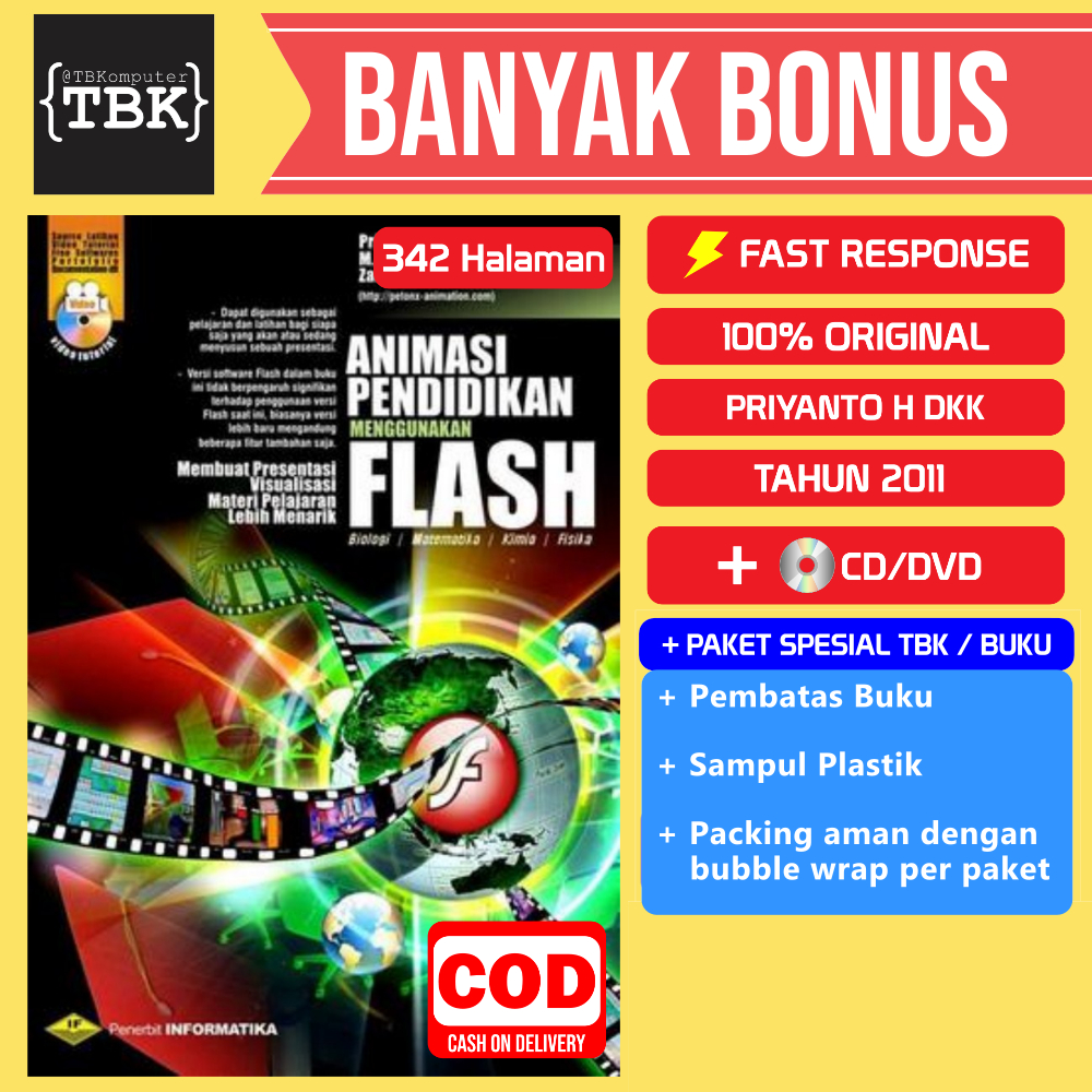Jual BUKU ANIMASI PENDIDIKAN MENGUNAKAN FLASH PRIYANTO HIDAYATULLAH ...