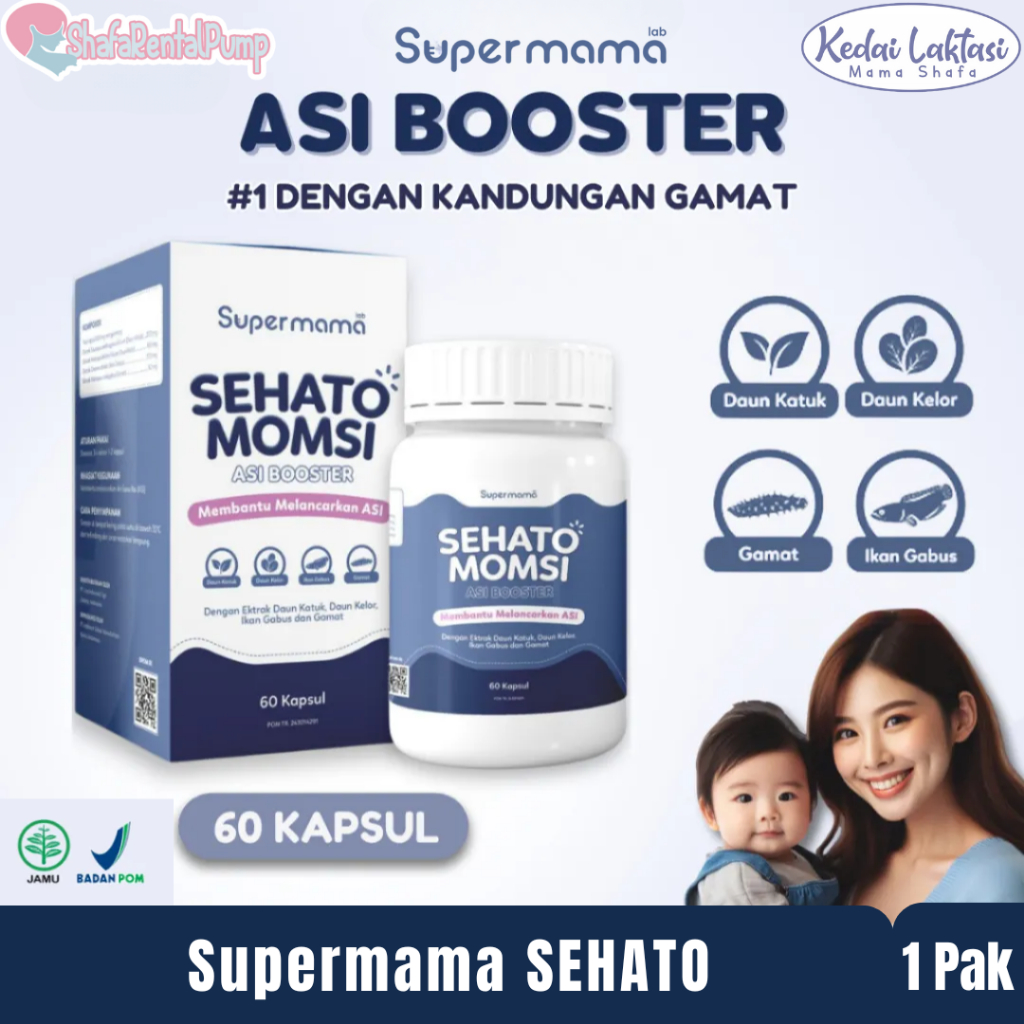 Jual Supermama Lab ASI BOOSTER SEHATO MOMSI I Pelancar Asi BPOM | Fenugreek Free | Shopee Indonesia