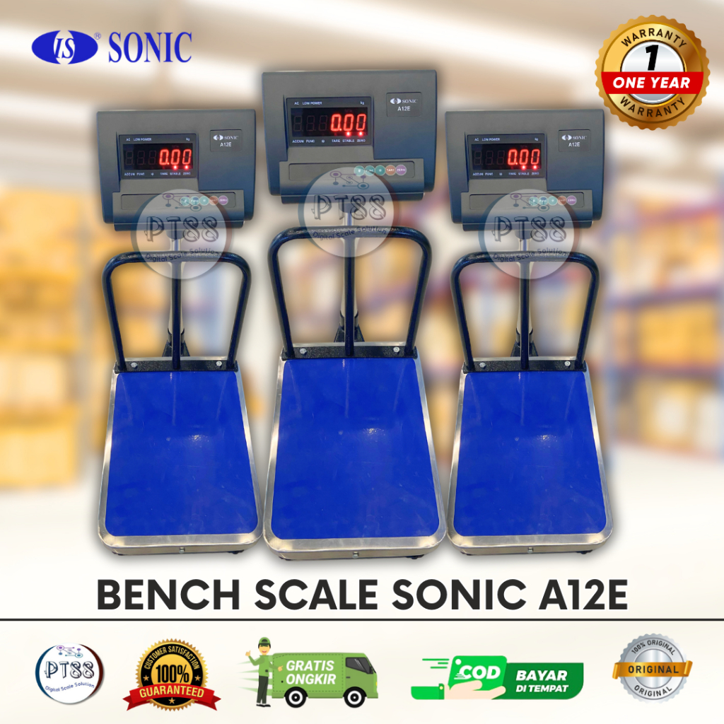 Jual timbangan duduk digital 100kg / timbangan barang serbaguna SONIC A12E 100 kg / timbangan ...