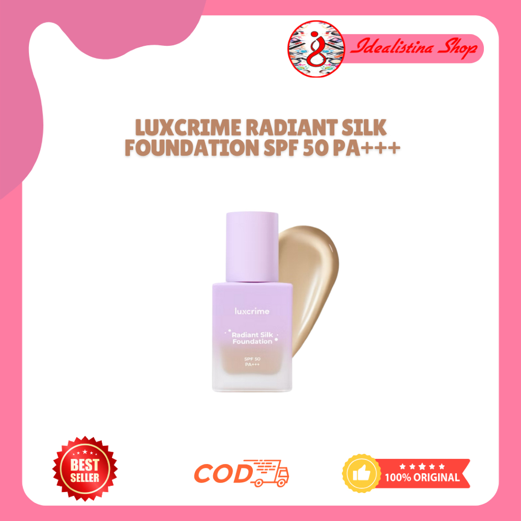 Jual Luxcrime Radiant Silk Foundation SPF 50 PA+++ | Shopee Indonesia