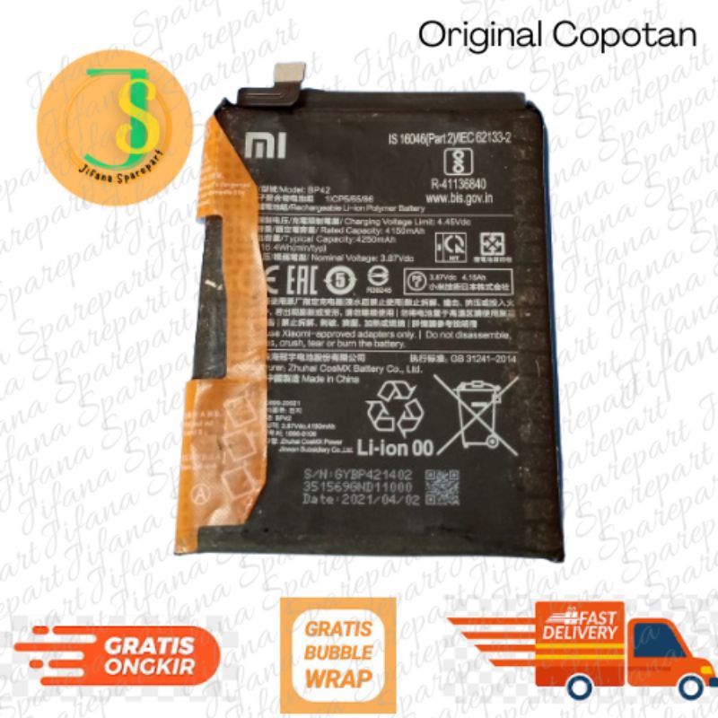 Jual Baterai Xiaomi Mi 11 Lite BP42 4250 mAh Original Copotan | Shopee Indonesia