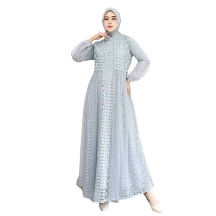 Jual Mecca Dress Brukat LD 105 LD 120 LD 140| Gamis mewah| Baju Lebaran | Shopee Indonesia