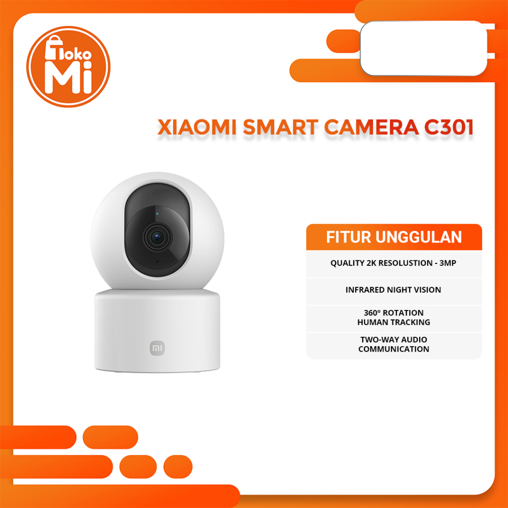 Jual Xiaomi Smart Camera C301 | CCTV Indoor | 2K Ultra-clear HD | 3MP ...