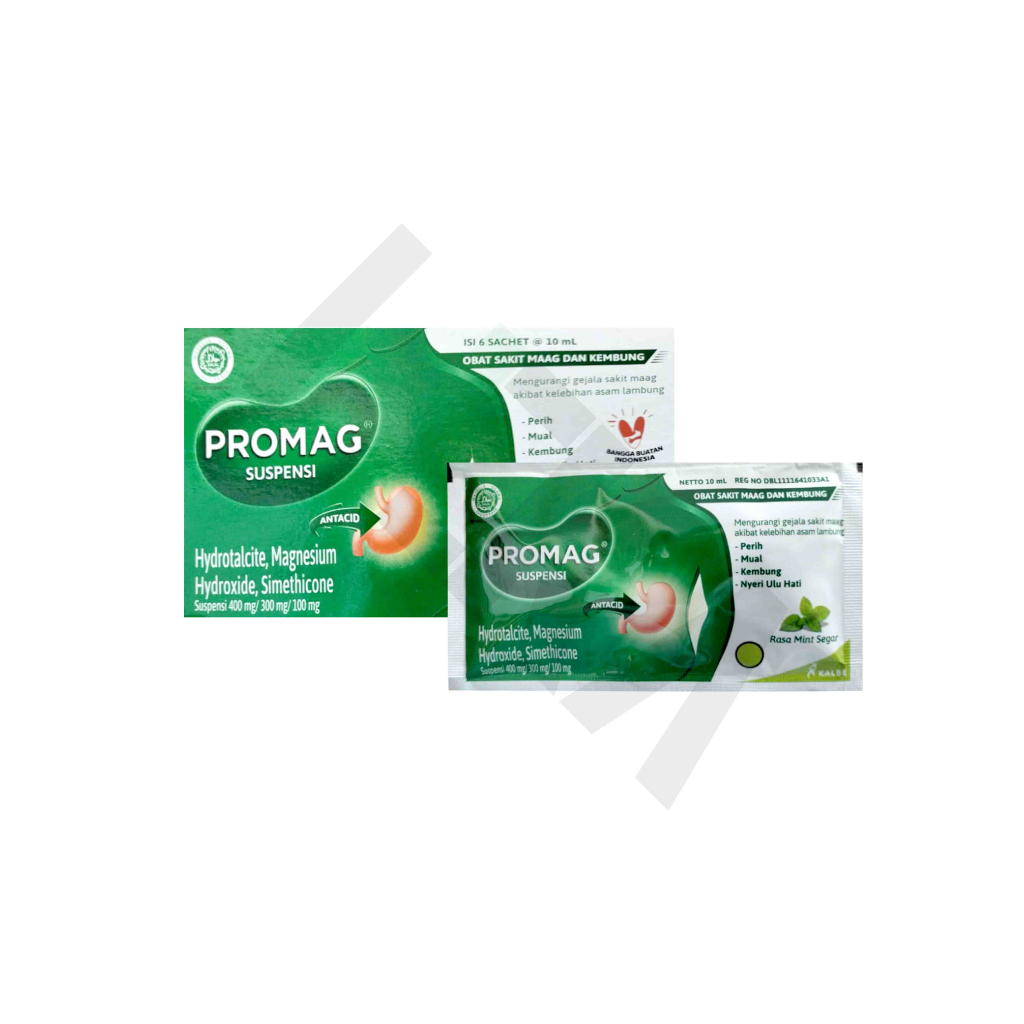 Jual Promag Suspensi Cair Sachet 10 ml Box isi 6 Sachet [Majapahit ...