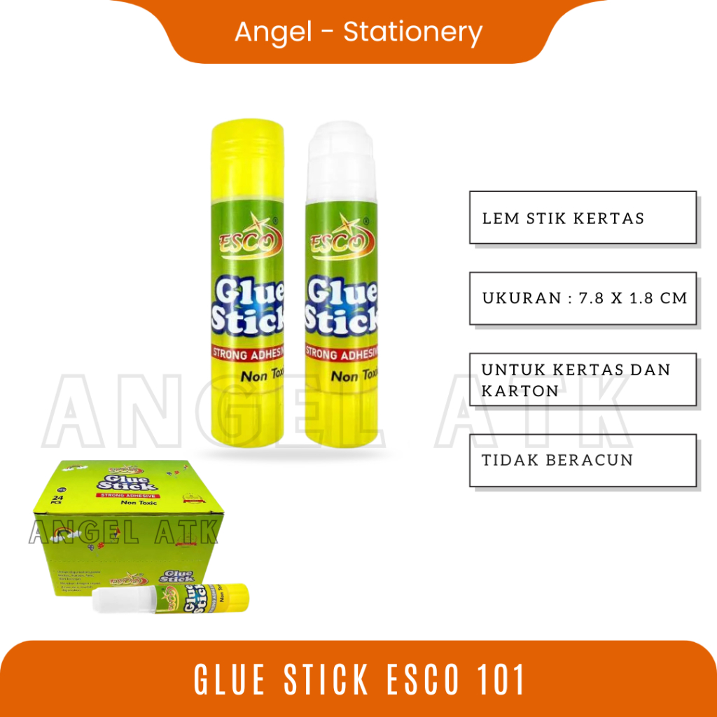 Jual Esco 101 Lem Stik / Glue Stick 10 Gr / Lem Kertas Batang Anti ...