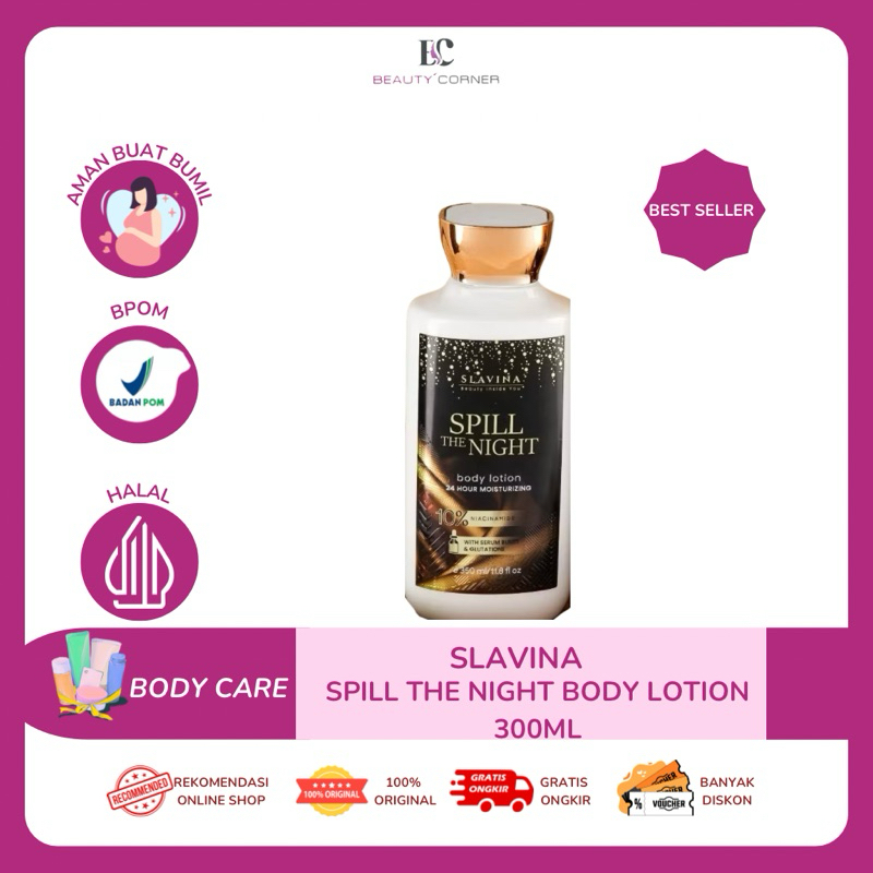 Jual 🩷SLAVINA🩷 Spill The Night Body Lotion 350ml | Shopee Indonesia
