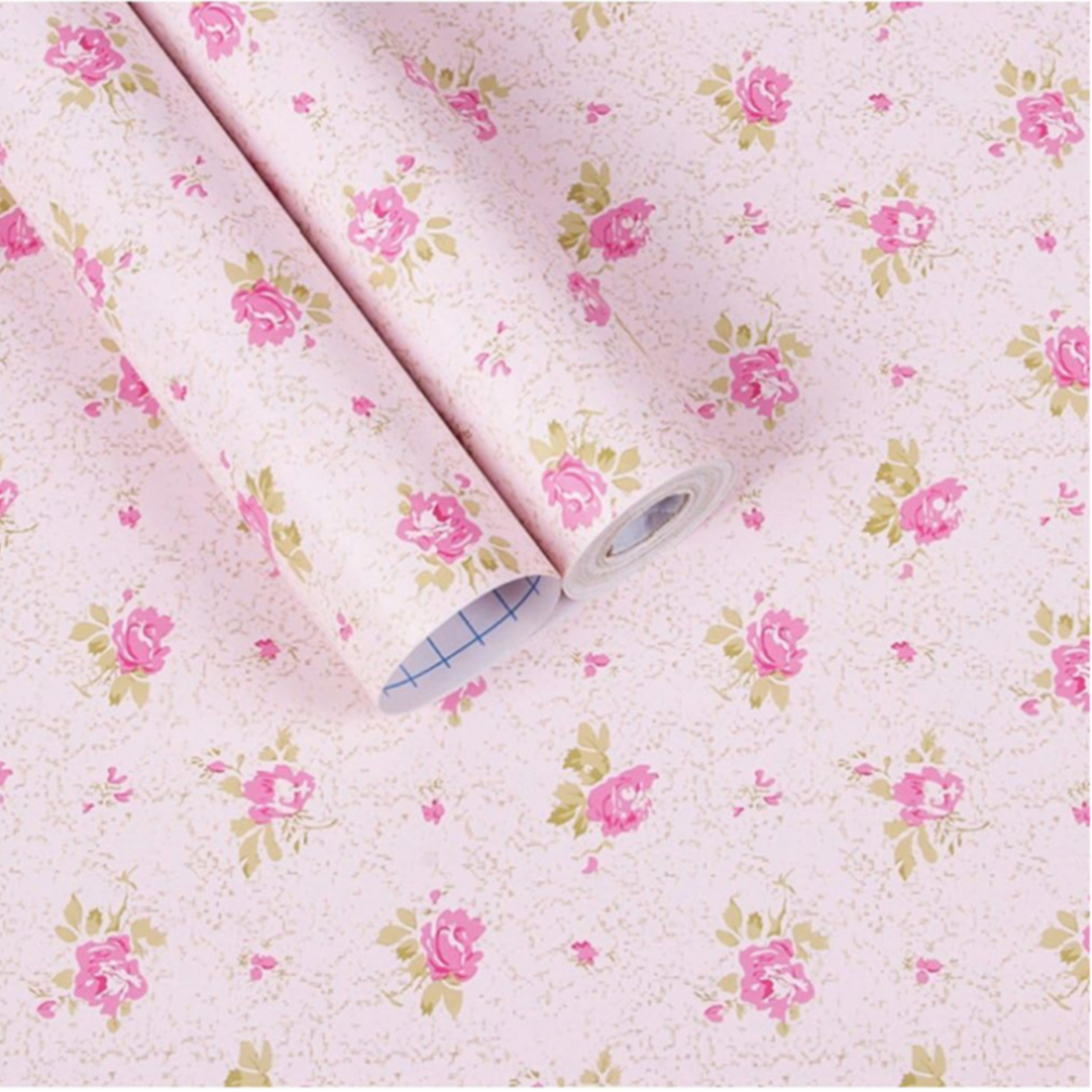 Jual Wallpaper Dinding Stiker Wallpaper Bunga Sabby Pink 7,5mLebar 45cm ...