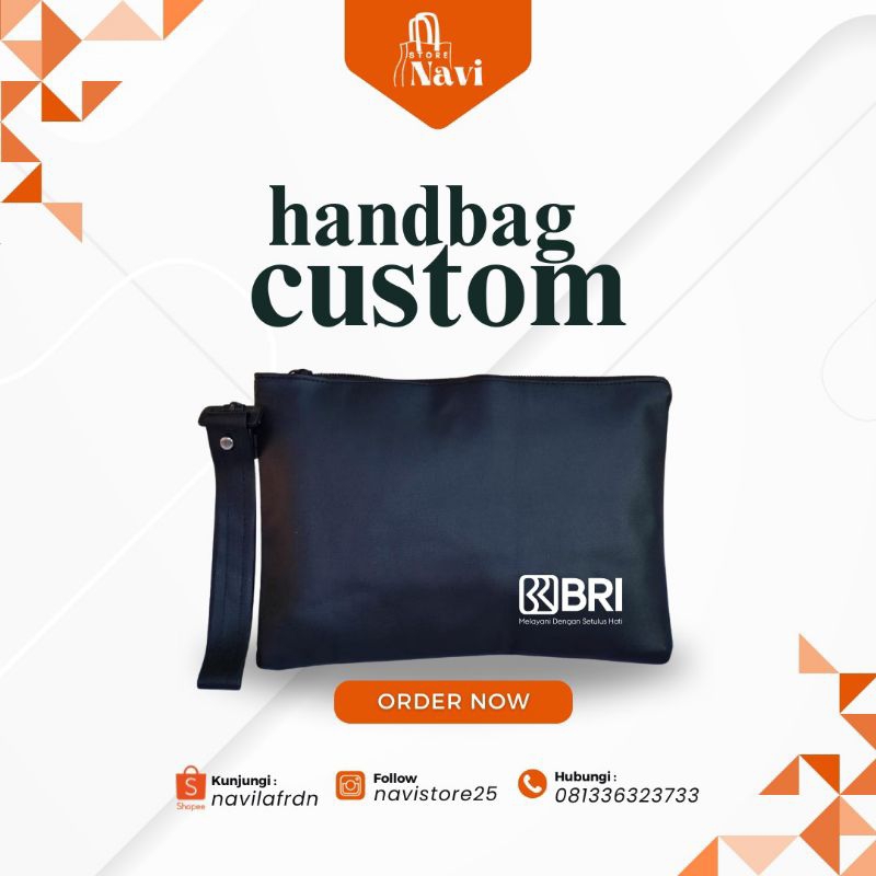 Jual Clutch Handbag Dompet Pouch Custom Logo BRI Bank Rakyat Indonesia ...