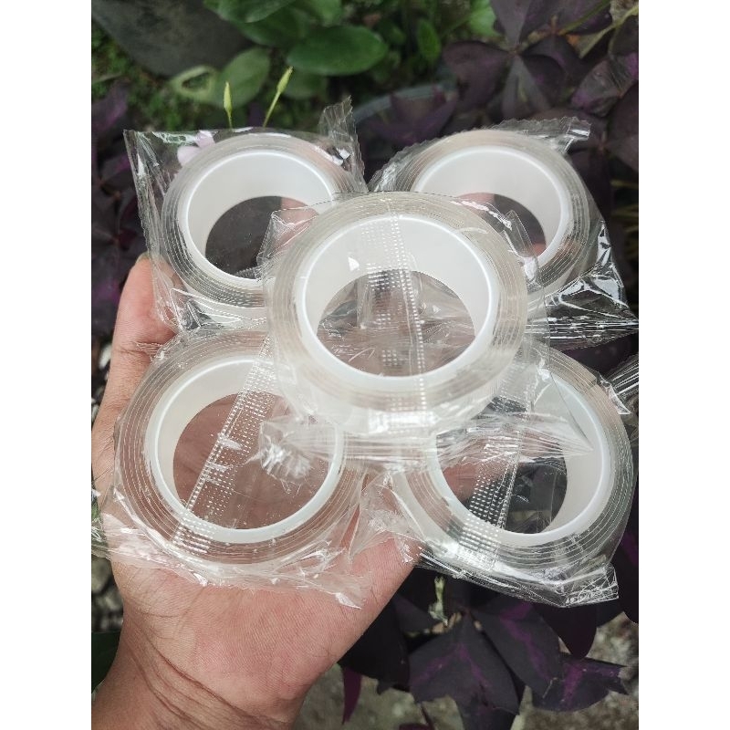 Jual Double tape Nano Magic 1 Meter solasi Bening 3M solatip selotip ...