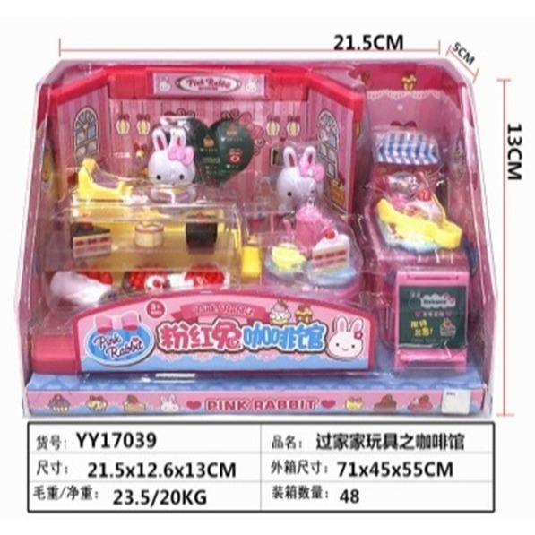 Jual MAINAN ANAK YIYAN PINK RABBIT YY17039 CAFE SET WITH FRIENDS - ROLE ...