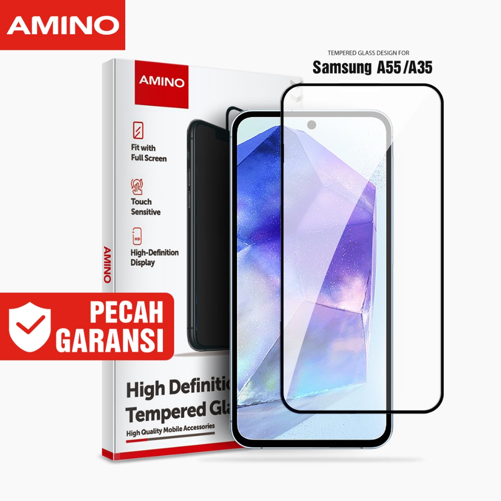Jual AMINO Tempered Glass 5D Untuk Samsung A55 / A35 Fullcover Premium Glass Full Screen ...