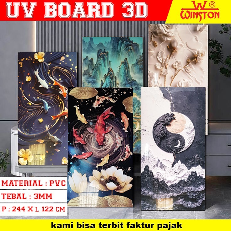 Jual New UV PVC Marmer Marble Granite Printing Kekinian Wall Board UVD ...