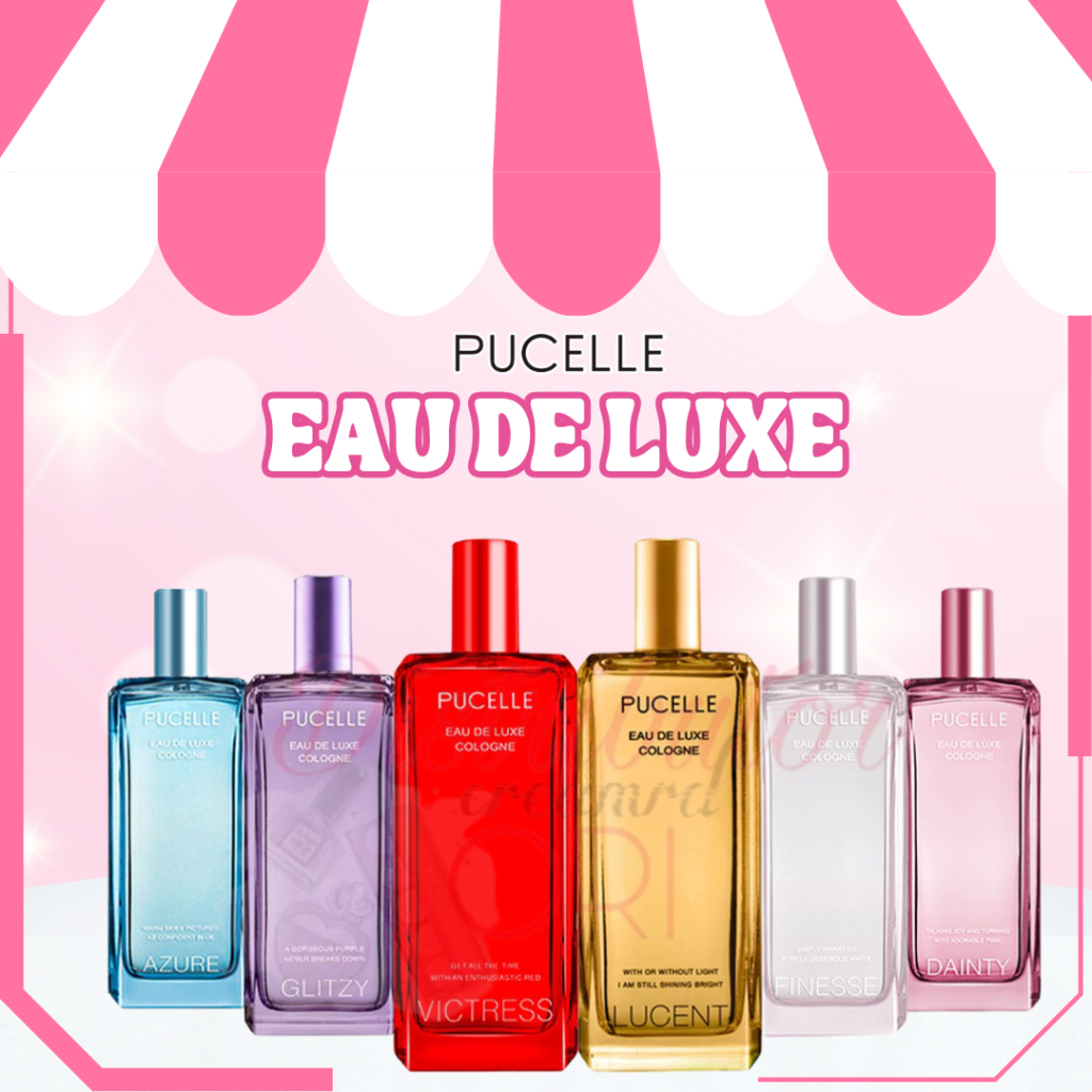 Jual Pucelle Eau De Luxe Cologne 100ml Dainty Glitzy Azure Finnese Lucent Victres 100ml | Shopee ...